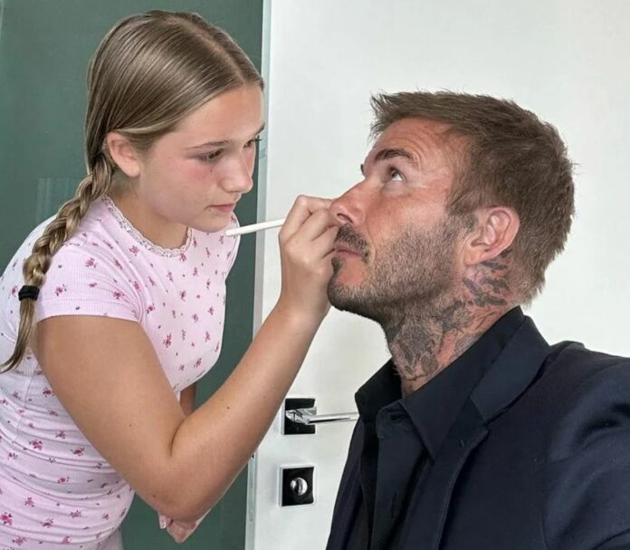 Footballer Superstar, David Beckham shows off fatherly bond with ...